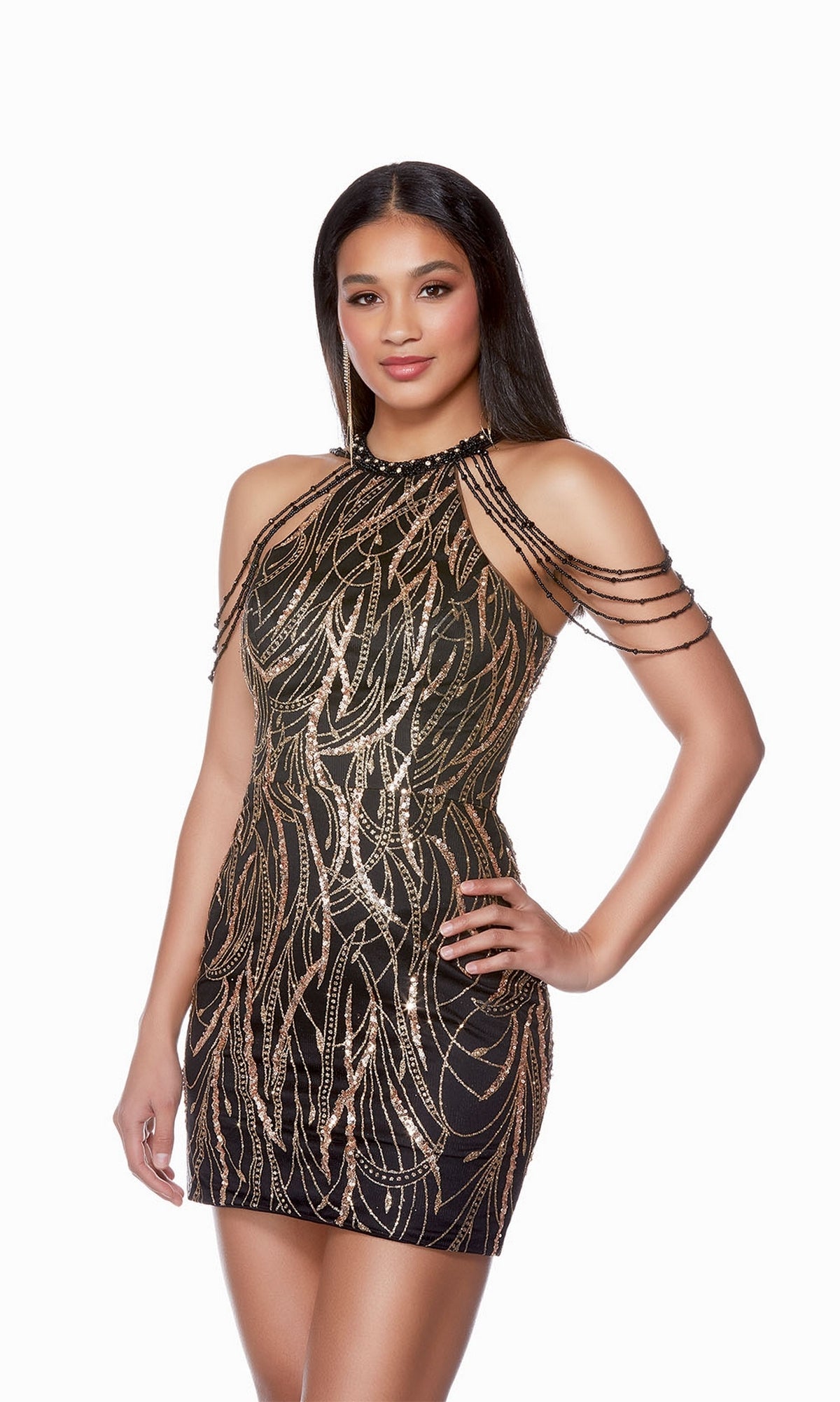 Glitter Tulle Beaded Short Homecoming Dress PromGirl glitter-tulle-beaded-short-homecoming-dress-promgirl